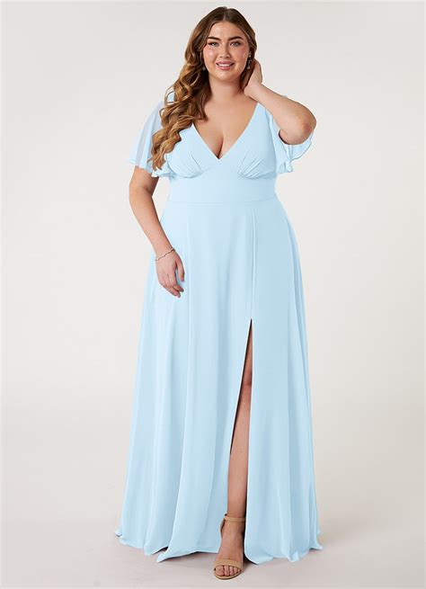 Sky Blue Azazie Kimber Bridesmaid Dresses Azazie