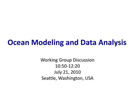 Ppt Ocean Modeling And Data Analysis Powerpoint Presentation Free Download Id196870