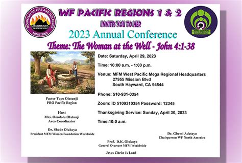 2023 Annual Conference Mfm Westpacific Zonal Hq Usa