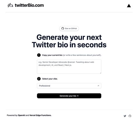 Ai Twitter Bio Generator
