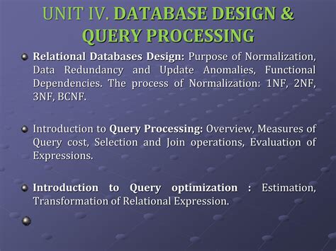 SOLUTION Database Design Query Processing Studypool