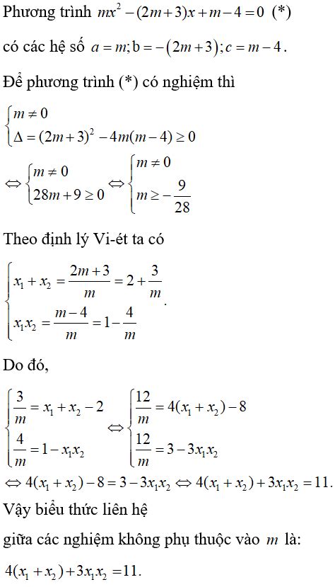 Không Giải Phương Trình Dùng Hệ Thức Vi ét Cách Tiết Kiệm Thời Gian