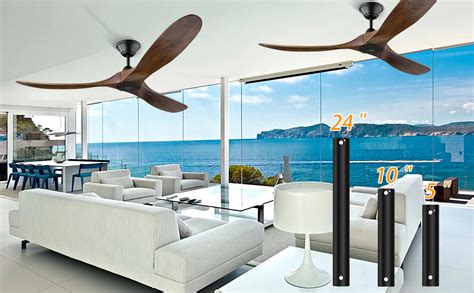 Mshenued 152cm 60 Zoll Holzdeckenventilator Moderne Deckenventilatoren Mit Fernbedienung 3