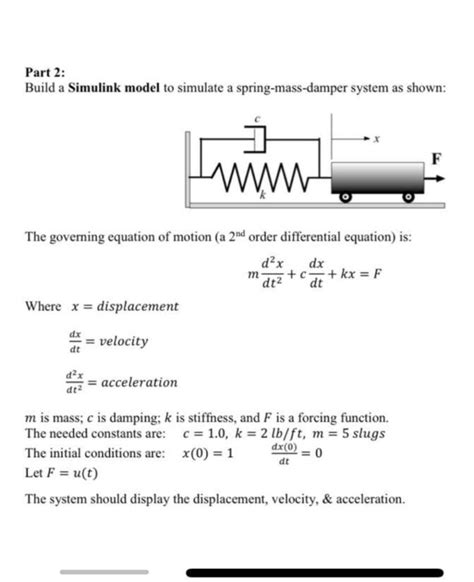 Solved Part Build A Simulink Model To Simulate A Chegg