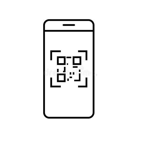 Qr Code Scanning Smartphone App Linear Icon Matrix Barcode Scanner