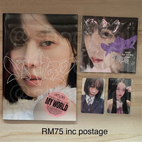 Wts Aespa My World” Winter Poster Intro Album Photocard Set Hobbies