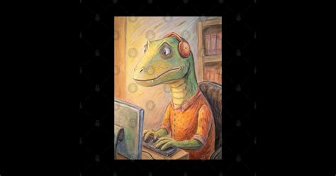 dinosaur programmer dinosaur sticker teepublic