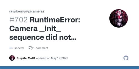 Runtimeerror Camera Init Sequence Did Not Complete · Raspberrypi
