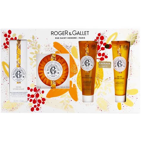 ROGER GALLET COFFRET BOIS D ORANGE 4 SOINS