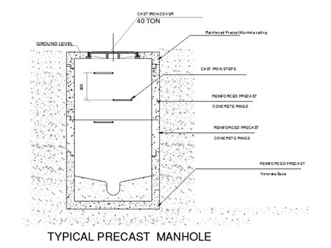 Manhole Detail In Autocad Download Cad Free 89 07 Kb Bibliocad
