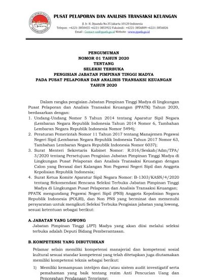 PUSAT PELAPORAN DAN ANALISIS TRANSAKSI KEUANGAN