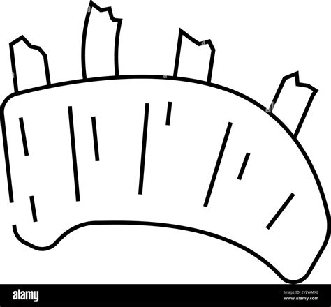 Meat Cube Line Icon Vector Illustration Stock Vector Image And Art Alamy