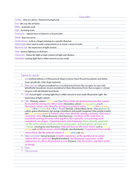 Note 22 Jan 2023 Lecture Notes A Essay Outline Implied Shape Artist