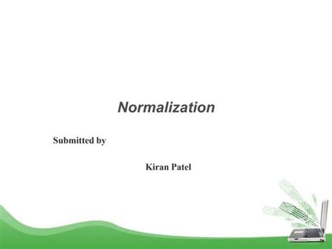 normalization 1 ppt