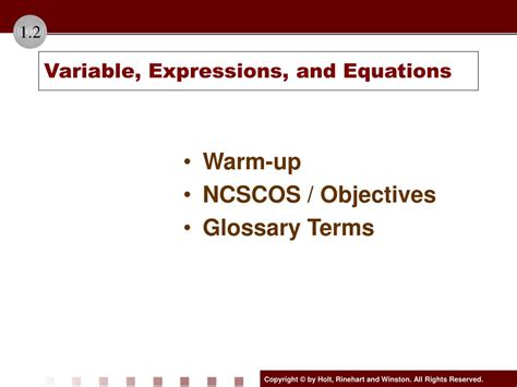 PPT Variable Expressions And Equations PowerPoint Presentation Free Download ID