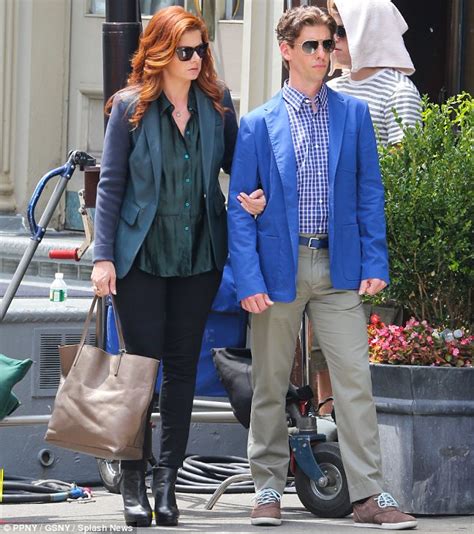 Ladies In Satin Blouses Debra Messing Green Satin Blouse Under Suit