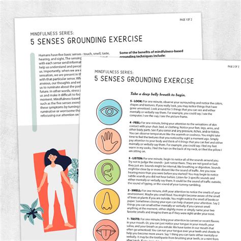 Mindfulness Series 5 Senses Grounding Exercise Adult And Pediatric