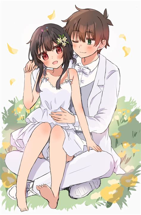Megumin And Satou Kazuma Kono Subarashii Sekai Ni Shukufuku Wo Drawn