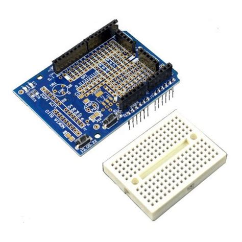 Placa Shield Con Mini Breadboard Compatible Arduino Pccomponentesfr