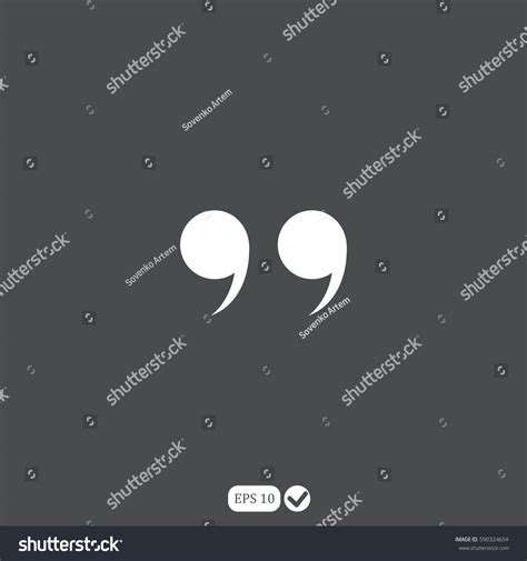 Quotation Mark Symbol Double Quotes Stock Vector Royalty Free 590324654 Shutterstock