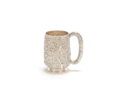 Bonhams A Small Export Silver Cann Stamped Marks Of Wang Hing And Bao