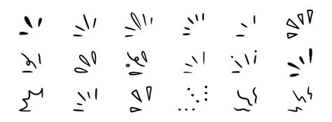 낙서 광택 햇살 반짝이는 광선 요소 제목 헤드라인 삽화를 위한 손으로 그린 팝 깜짝 라인 프레임 낙서 벡터 그리기에 대한 스톡 벡터 아트 및 기타 이미지 Istock