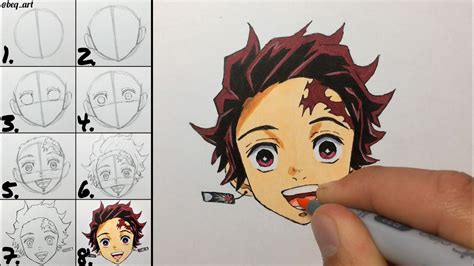 How To Draw Tanjiro Kamado A Step By Step Drawing Tutorial Images And