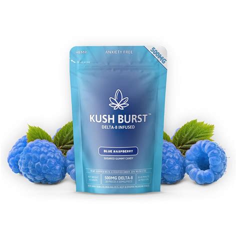Delta 8 Thc Gummies Blue Raspberry Free Shipping Kush Burst