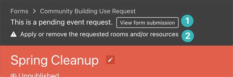 Event Request Workflow Calendar