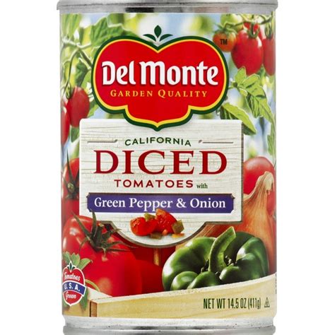Del Monte Diced Tomatoes With Green Peppers Onions Oz From Walmart Instacart