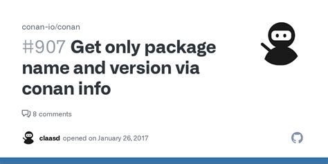 Get Only Package Name And Version Via Conan Info · Issue 907 · Conan