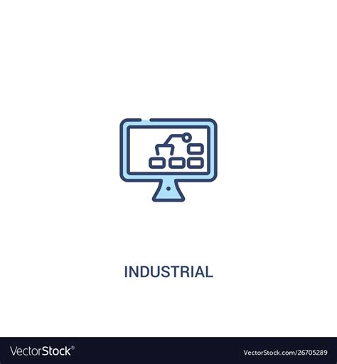 Industrial Concept 2 Colored Icon Simple Line Vector Image