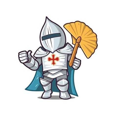 Cool Breeze Crusader Mascot Logo Premium Ai Generated Vector