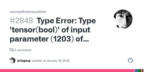 type error type tensor bool of input parameter 1203 of operator