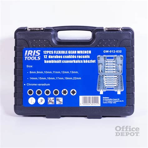 Iris Tools Gw 012 032 12 Darabos Csuklós Racsnis Kombinált Csavarkulcs