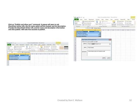 how to synchronize excel with sharepoint online pptx