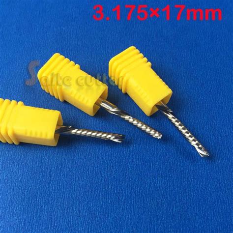 10pcs 3175x17mm Left Handed Down Cutting Cutter Spiral Single Flute