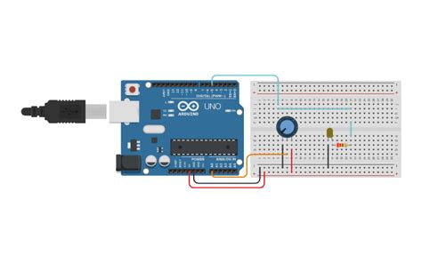 Circuit Design 29 Control De Brillo Potenciometro Led Arduino Tinkercad