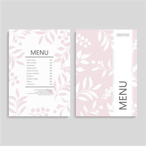 Plantilla De Menú De Restaurante Vector Premium