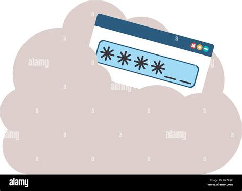 Password Text Box Into The Cloud Stock Vector Image And Art Alamy