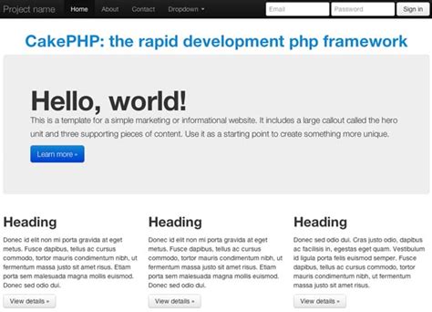 integrar bootstrap de twitter con cakephp