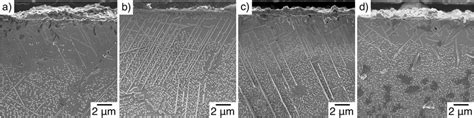 Se Micrographs Showing Representative Microstructures Of The Oxidised