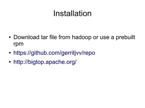 Hadoop Installation And Basic Configuration ODP