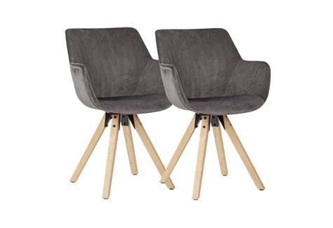 Wohnling 4 Fußstuhl Wl6042 Gemütliches Esszimmerstuhl 2er Set Mit