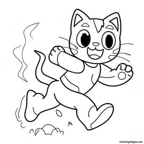 Catboy Running Fast Coloring Page Coloring