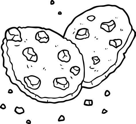 Cartoon Cookies Line Art 12668858 Vector Art At Vecteezy