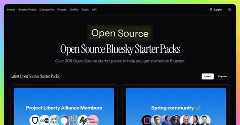 Open Source Bluesky Starter Packs 209 Lists • Jun 2025