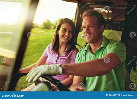 She Knew She Loved Him When He Took Her Golfing A Couple Riding In A