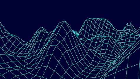 Premium Vector Technology Wireframe Landscape Futuristic Polygonal