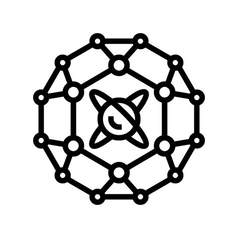 Cryptography Quantum Technology Line Icon Vector Illustration 36931101